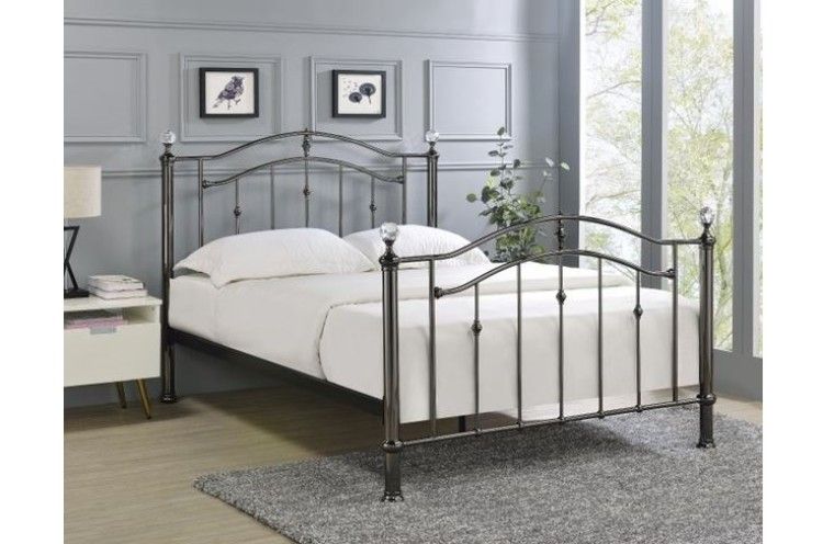 Limelight Callisto Black Chrome Metal Bed Frame